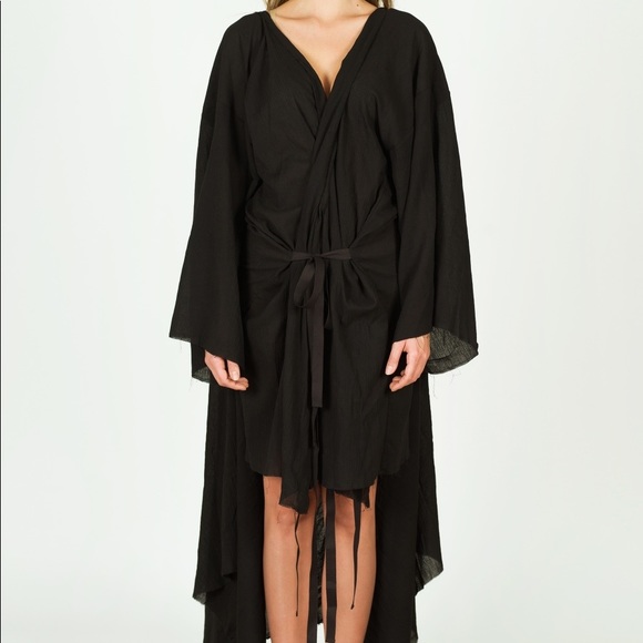 James Hock | Tops | Loose Cotton Wrap Robe | Poshmark